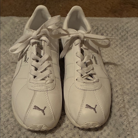 Puma | Shoes | Puma Classic White Leather Sneakers | Poshmark
